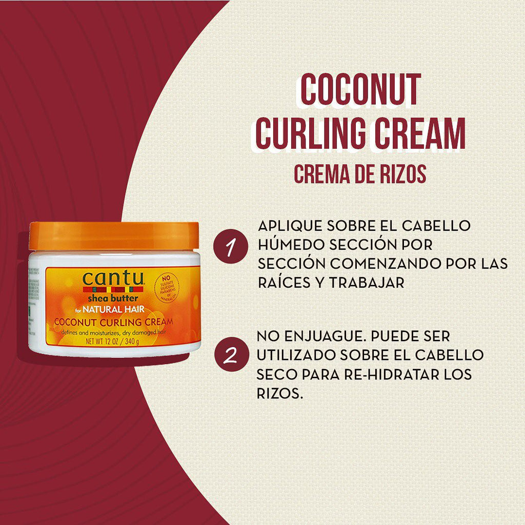 Cantu Natural Hair - Coconut Curling Cream 340g – Paris Success